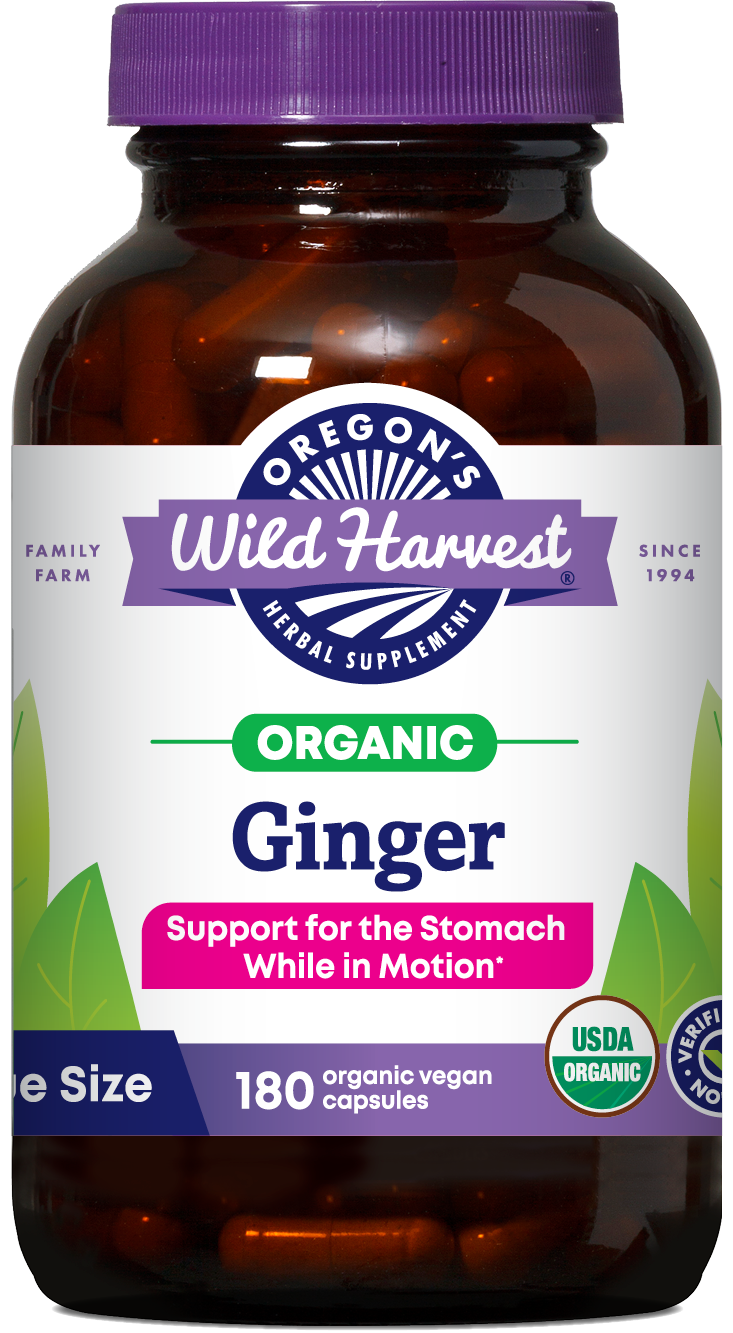 Organic Ginger 180ct Capsules | Oregon's Wild Harvest